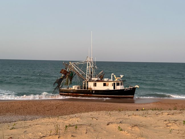 Shrimp Boat That Ran Aground in Beverly Beach Is Towed as Appeal for Help Is Issued | FlaglerLive