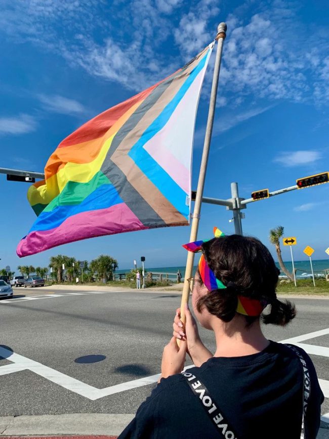 Pride Flag Flies in Flagler Beach Rally in Protest of Florida's Latest ...