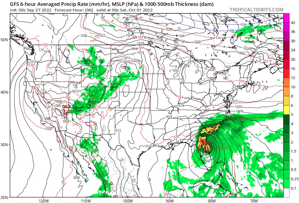 'Extremely Dangerous' Hurricane Ian Landfall, Then Path Through Flagler ...