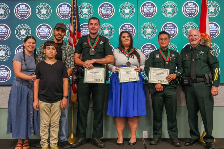 Sheriff Recognizes 911 Dispatcher Megan Flores and Deputies Manka and ...